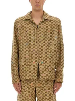 Gucci Gg Cotton Zip-up Jacket