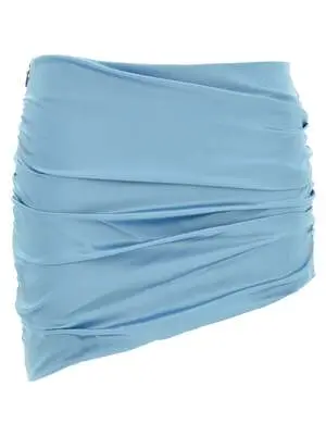 Alessandra Rich Draped Satin Mini Skirt