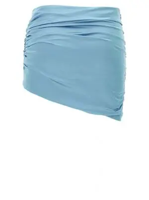 Alessandra Rich Draped Satin Mini Skirt