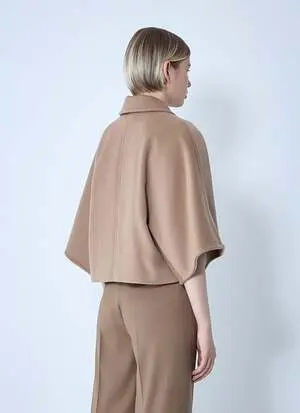Max Mara Double-breasted Cropped Wool Jacket
