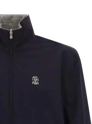 Brunello Cucinelli Reversible Technical Fabric And Wool Mélange Jacket - Multicolor