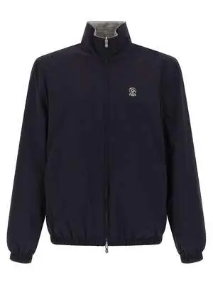 Brunello Cucinelli Reversible Technical Fabric And Wool Mélange Jacket - Multicolor