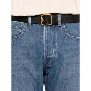 Valentino Garavani Cotton Medium Wash Contrast Stitching Jeans - Blue