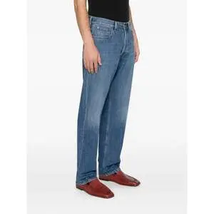 Valentino Garavani Cotton Medium Wash Contrast Stitching Jeans - Blue