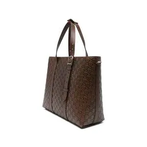 Gucci Embossed Monogram Tote Bag - Brown
