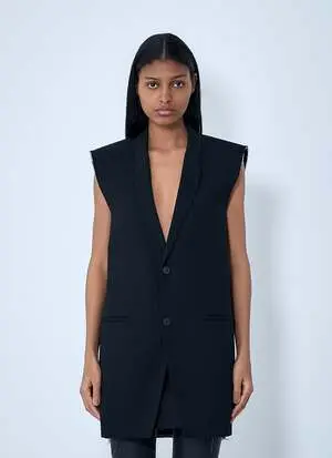 Rick Owens Sleeveless Tailored Blazer - Black