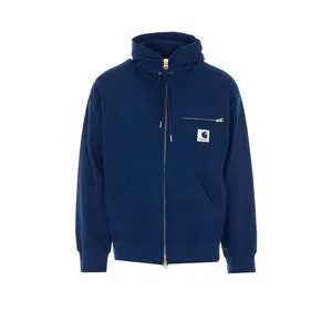 SACAI X CARHARRT WIP Sacai X Carhartt Wip Cotton Zip-up Hoodie - Blue