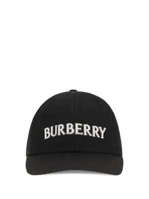 Burberry Logo Cotton Baseball Cap - Black