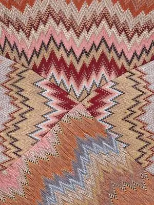 Missoni Long Viscose Dress With Chevron Pattern - Multicolor