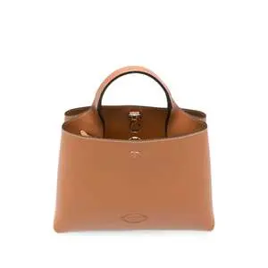 TOD'S Cognac Calf Leather Tote Bag - Brown