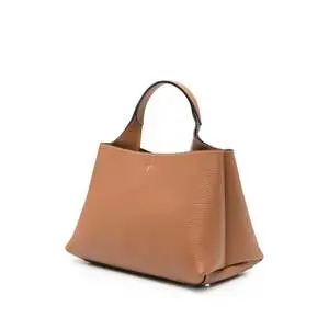 TOD'S Cognac Calf Leather Tote Bag - Brown