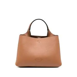 TOD'S Cognac Calf Leather Tote Bag - Brown