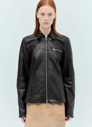 Sportmax Nappa Leather Jacket - Black