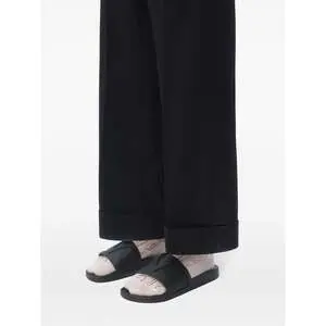 Valentino Garavani Maxi Vlogo Signature Rubber Slides - Black