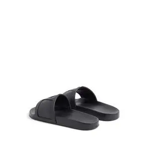 Valentino Garavani Maxi Vlogo Signature Rubber Slides - Black