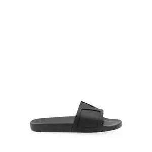 Valentino Garavani Maxi Vlogo Signature Rubber Slides - Black