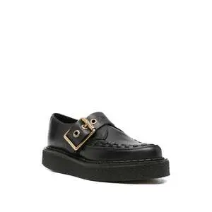 VIVIENNE WESTWOOD Leather Woven Monk Strap Platform Shoes
