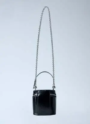 MAISON MARGIELA Leather Box Crossbody Bag - Black