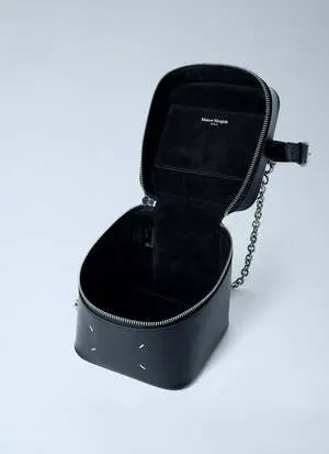 MAISON MARGIELA Leather Box Crossbody Bag - Black