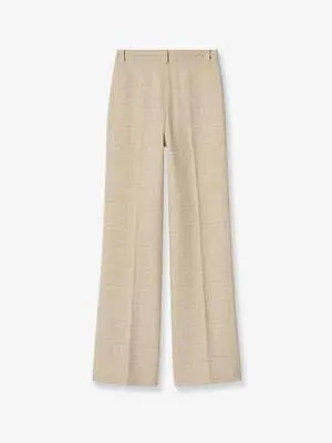 Gucci Cotton Blend Checked Pattern Trousers