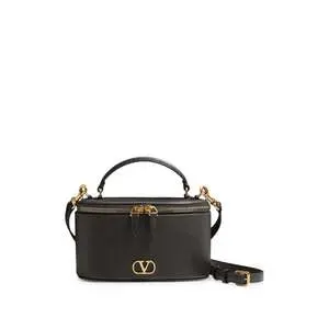 Valentino Garavani Calf Leather Mini Bag With Vlogo Signature - Black