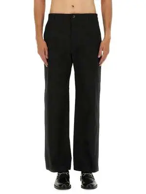 Gucci Tailored Cotton Pants With Web Detail - Black
