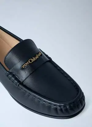 Chloé Leather Loafers With Penny Strap