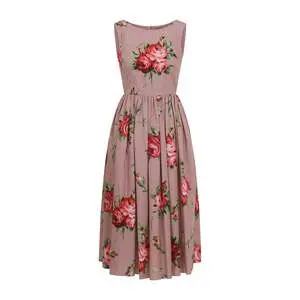 Dolce & Gabbana Bouquet Rose Midi Dress - Multicolor