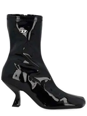 DIESEL® D-amber Mid Calf Zip-up Boots - Black