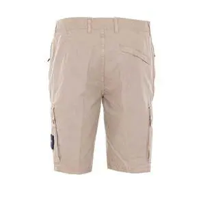 Stone Island Old Effect Cargo Bermuda Shorts - Cream