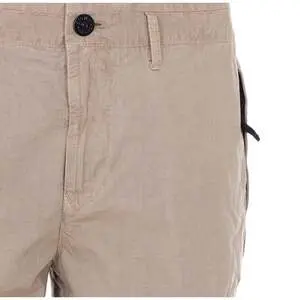 Stone Island Old Effect Cargo Bermuda Shorts - Cream