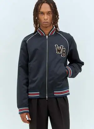 WALES BONNER Bomber Jacket With Logo Patch
