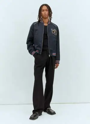 WALES BONNER Bomber Jacket With Logo Patch
