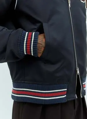 WALES BONNER Bomber Jacket With Logo Patch
