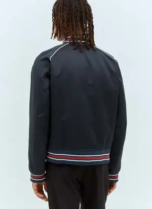 WALES BONNER Bomber Jacket With Logo Patch