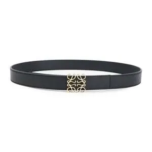 Loewe Anagram Buckle Leather Belt - Black