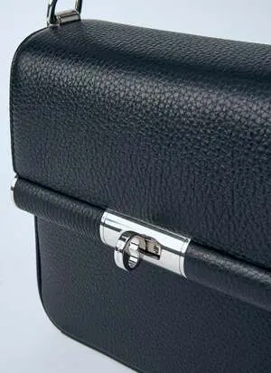 Dolce & Gabbana Leather Crossbody Bag With Twist Clasp - Black