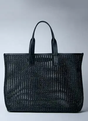 Dolce & Gabbana Woven Mesh Tote Bag - Black