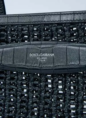 Dolce & Gabbana Woven Mesh Tote Bag - Black