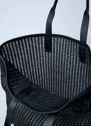 Dolce & Gabbana Woven Mesh Tote Bag - Black