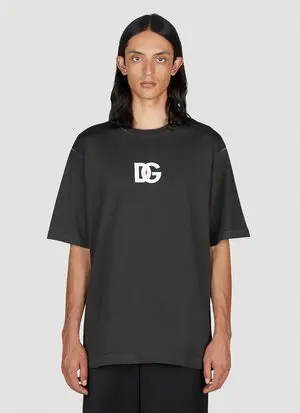 Dolce & Gabbana Dg Logo Print T-shirt - Black