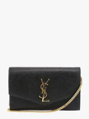 Saint Laurent Leather Crossbody Bag With Metal Cassandre Logo - Multicolor