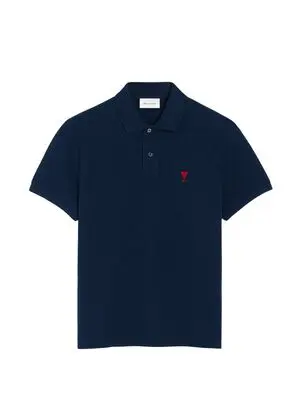AMI Paris De Coeur Cotton Polo Shirt - Multicolor