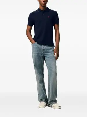 AMI Paris De Coeur Cotton Polo Shirt - Multicolor