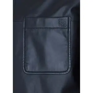 Loewe Leather Shirt With Mini Anagram Logo