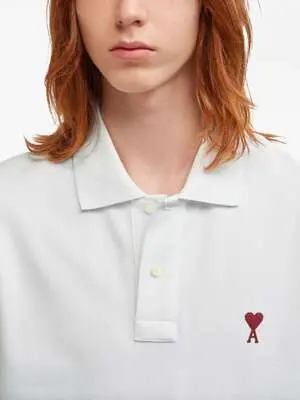 AMI Paris De Coeur Cotton Polo Shirt - Multicolor
