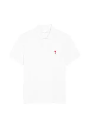 AMI Paris De Coeur Cotton Polo Shirt - Multicolor