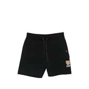 Moschino Cotton Blend Track Shorts With Cargo Pockets