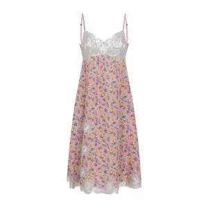 Dolce & Gabbana Silk Blend Mini Dress With Floral Motif