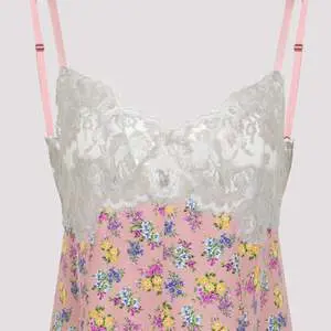 Dolce & Gabbana Silk Blend Mini Dress With Floral Motif